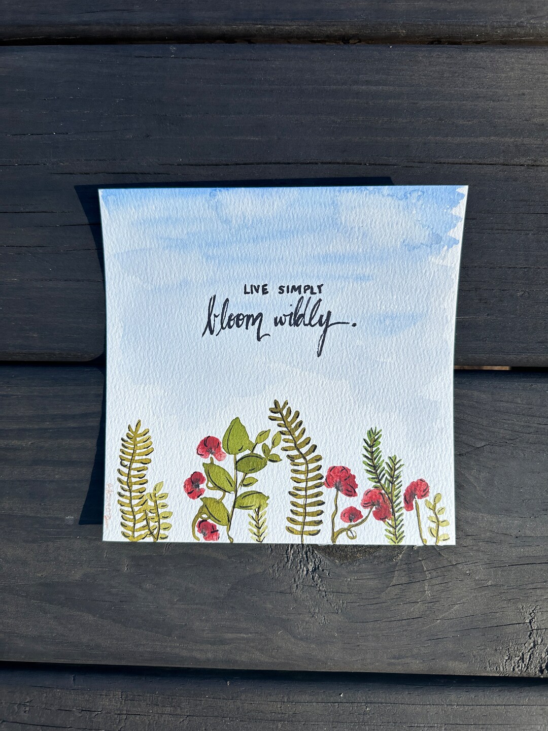 Pastel Watercolor Floral Quote Art: Bloom Wildly - Etsy