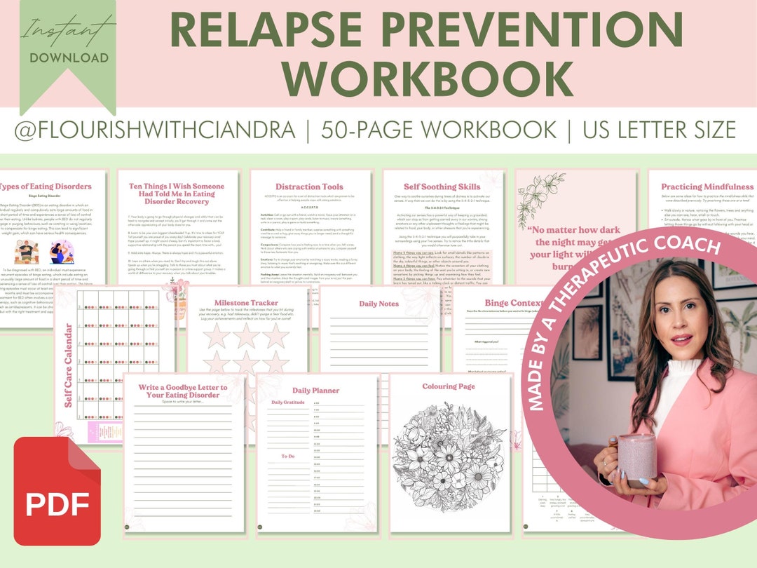 Eating Disorder Relapse Prevention Workbook | Mental Health, Therapy ...