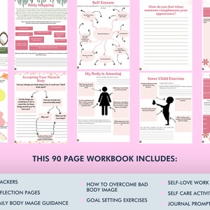 Body Image Workbook, Body Positive Worksheets, Body Acceptance, Eating ...