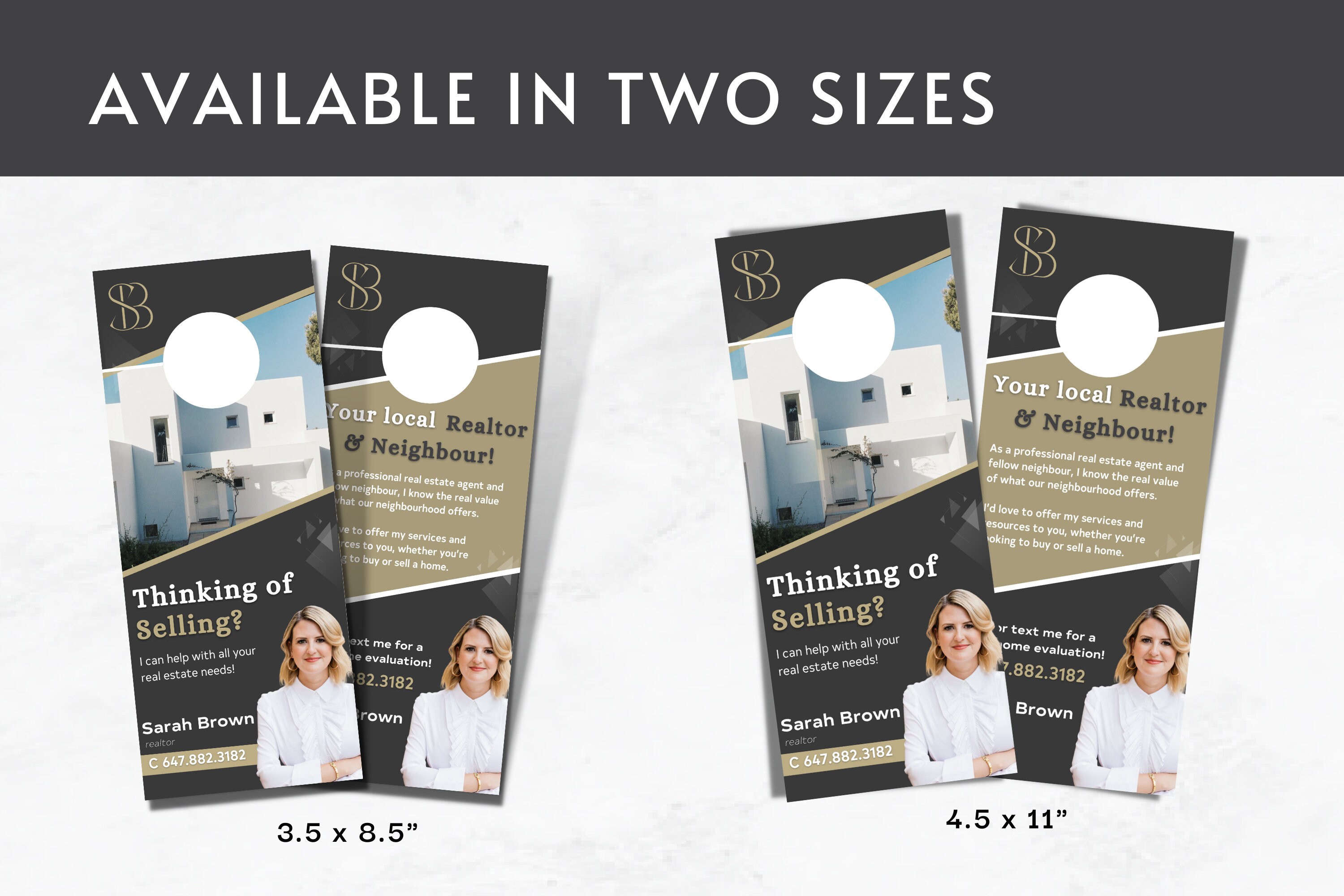 Real Estate Door Hanger Template, Real Estate Agent, Real Estate ...