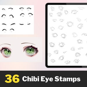 485+ Procreate Chibi Stamp Brushes, Chibi Body Guides, Procreate Color ...
