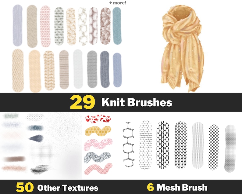 500+ Procreate Clothes Brushes Stamps, Procreate Fabric Brushes, Fabric ...