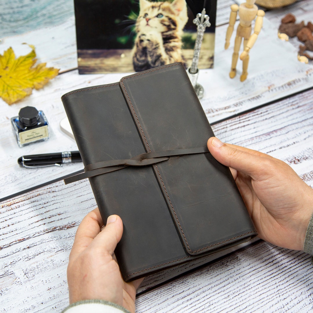 Leather Pocket Journal, Full Grain Leather Travel Journal, Leather ...