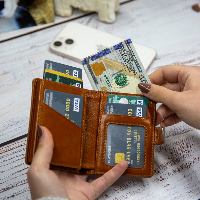 Leather Wallet for Men, Personalized Wallet, Engraved Wallet, RFID ...