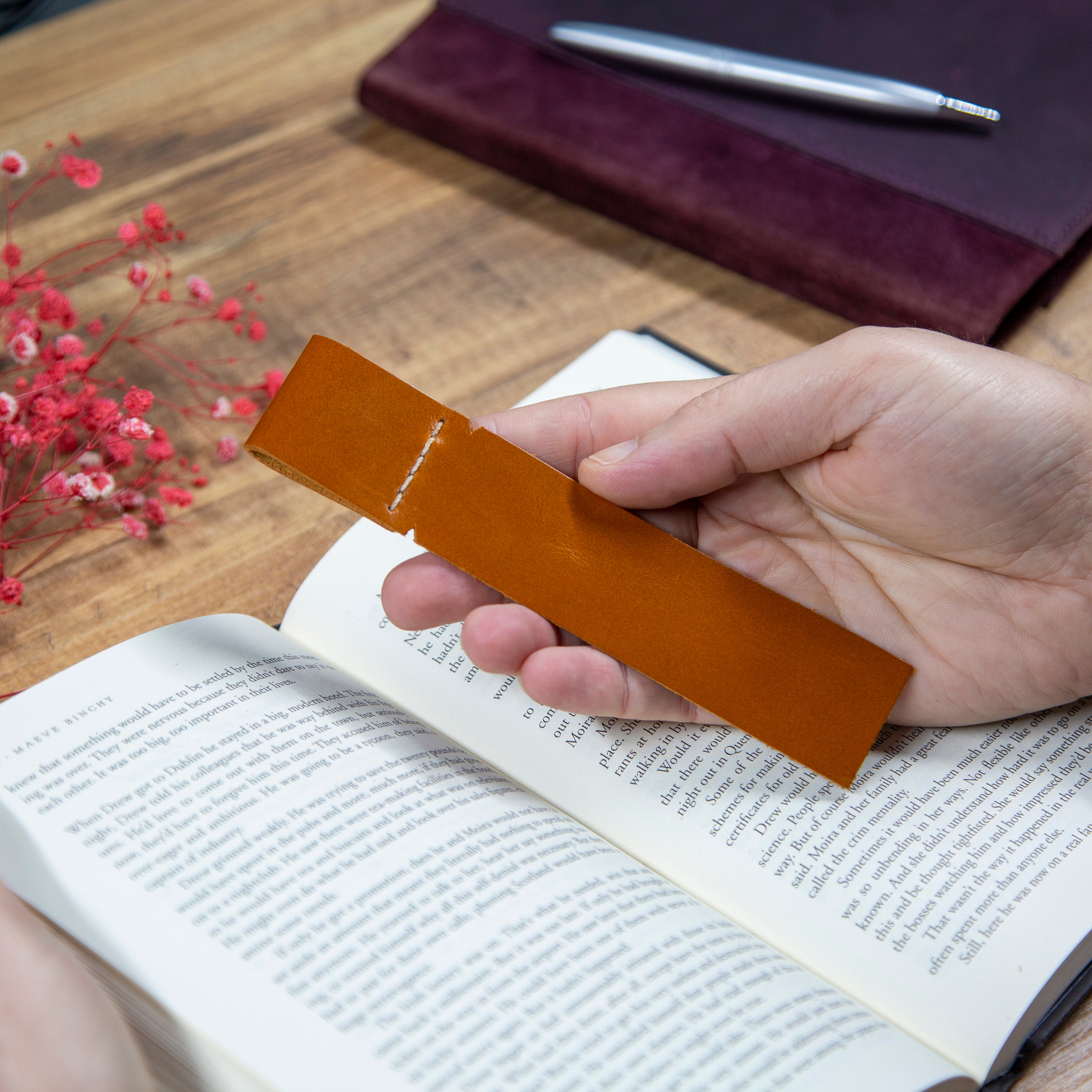Leather Bookmark Personalization, Men's Gift Bookmark, Bookmark for ...