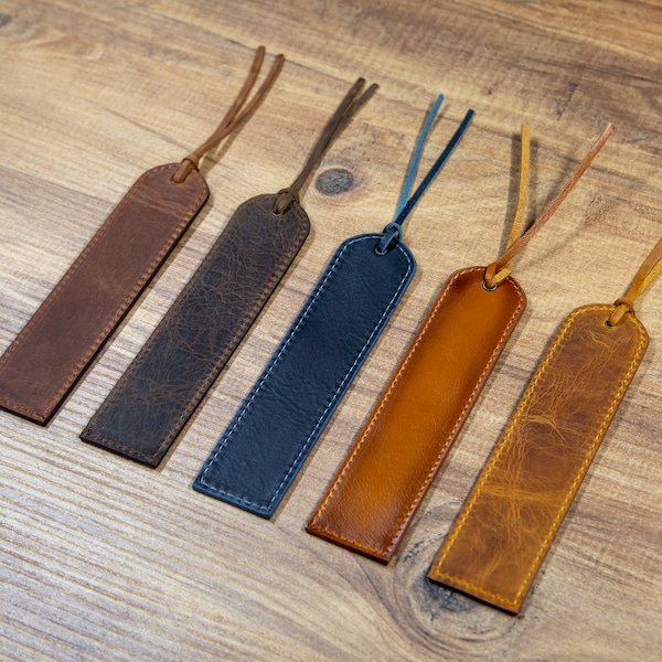 Leather Bookmark - Etsy