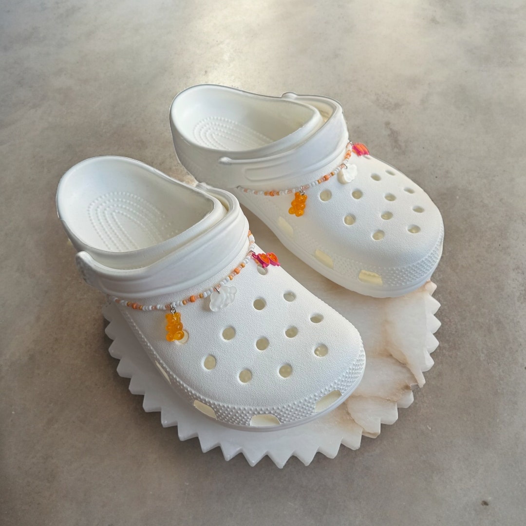 Orange Gummy Bear Croclette set of Two / Candy Shoe Jewelry / Beach ...