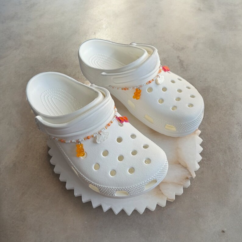 Orange Gummy Bear Croclette set of Two / Candy Shoe Jewelry / Beach ...