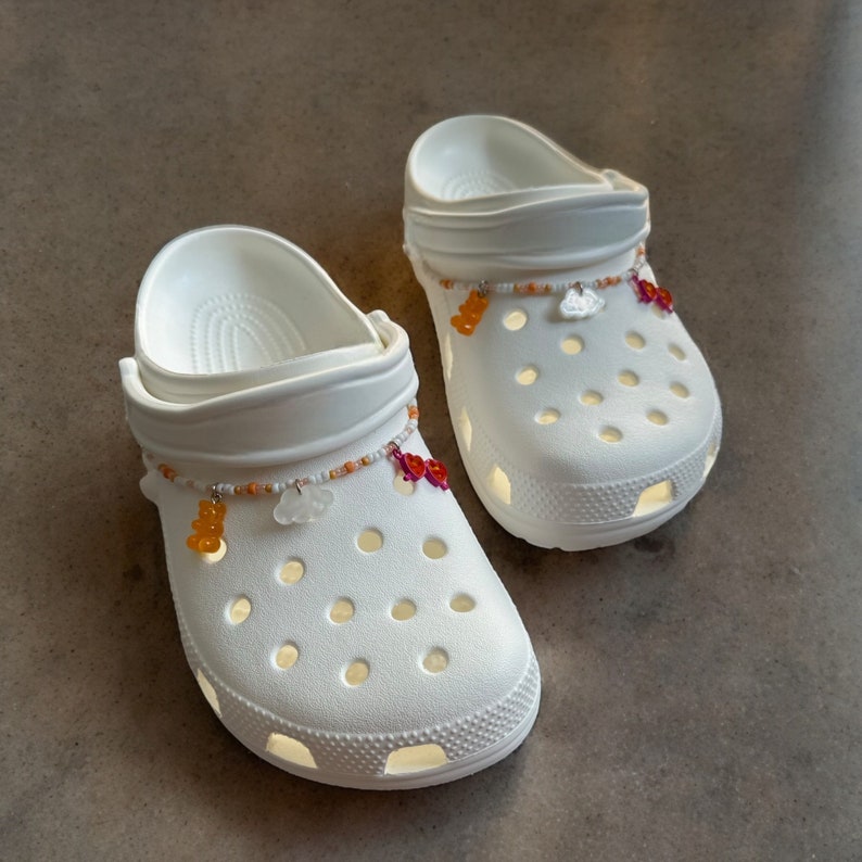 Orange Gummy Bear Croclette set of Two / Candy Shoe Jewelry / Beach ...