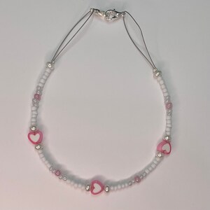 Pink Hearts & Pearls Croclette /heart Croc Chain / Personalized Jewelry ...