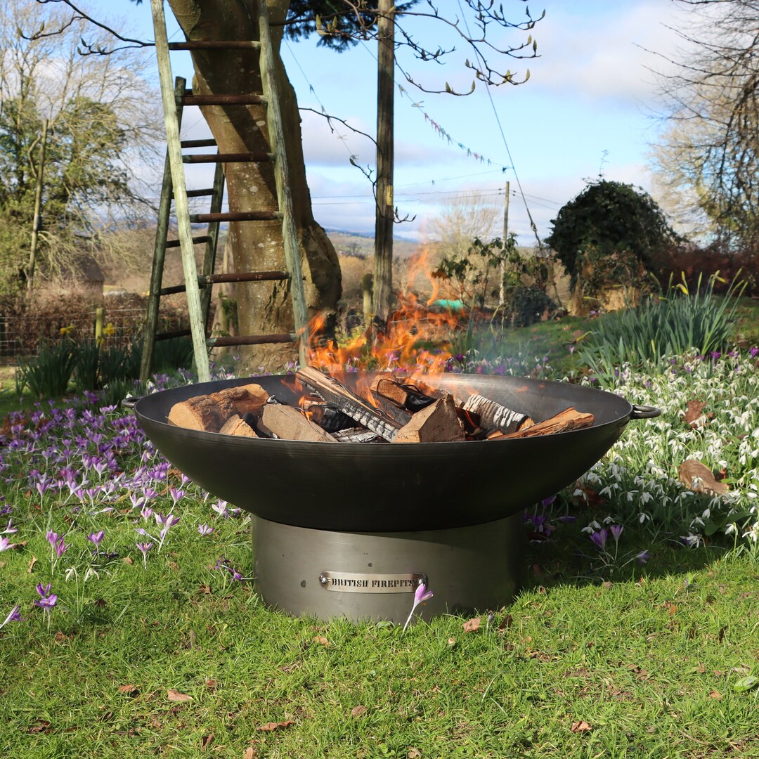 50cm British Fire Pit With Base - Etsy UK