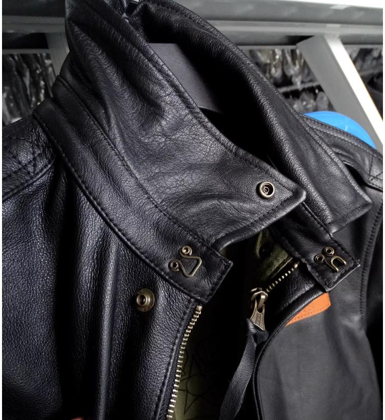 Men's Vintage A-2 Calfskin Leather Jacket Classic Bomber Style, Genuine ...