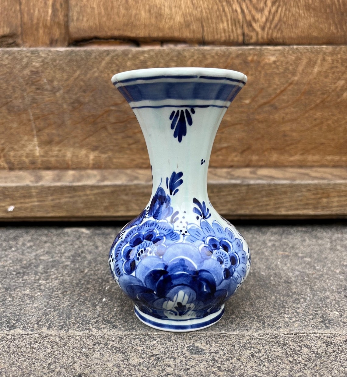 Small DELFT BLUE VASE, Hand Painted Vase, Blue and White Vase, Ceramic ...