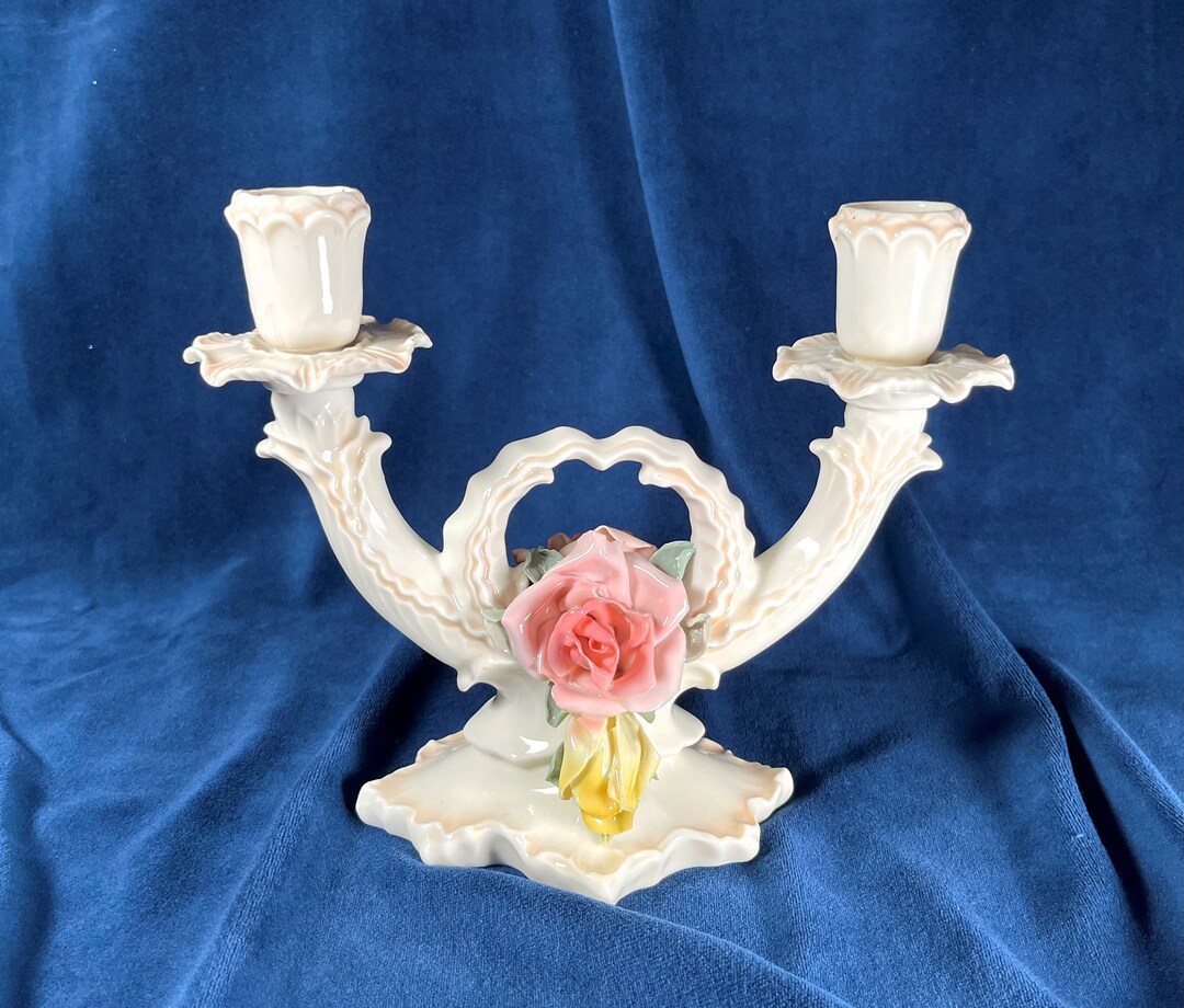 Vintage German Candle Holder From the 1920s, German Porcelain Karl Ens ...