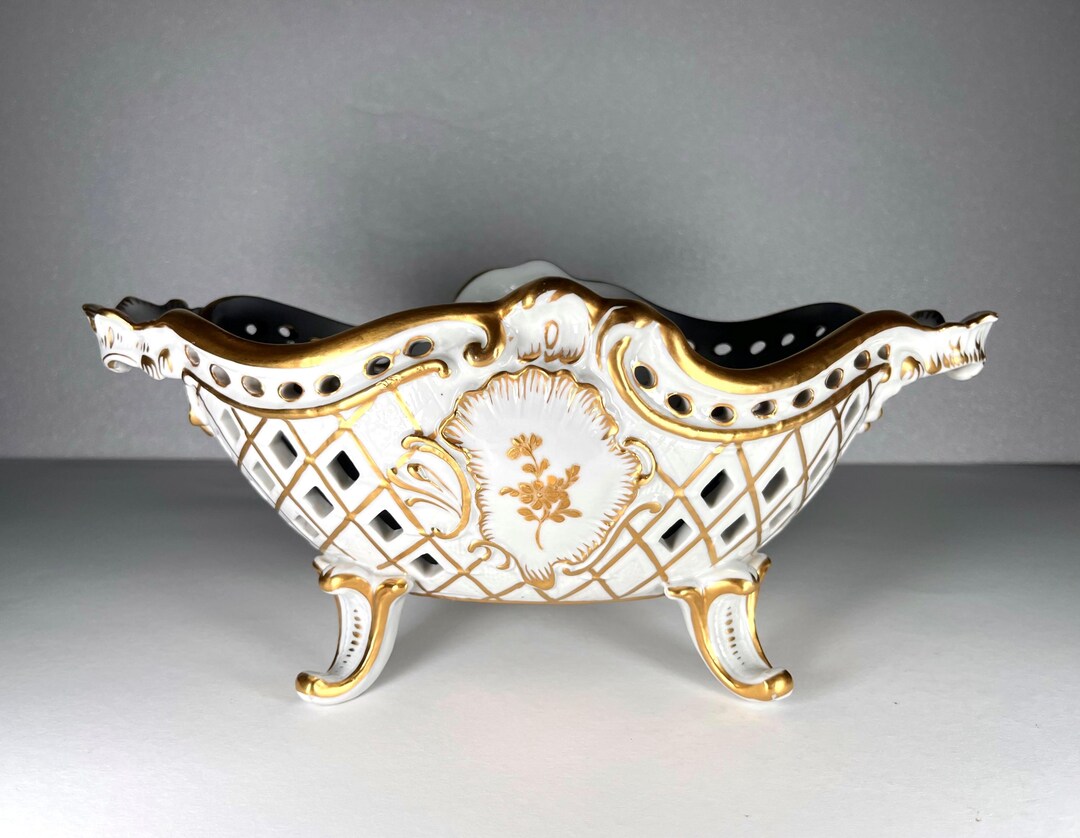 German Porcelain Fruit Bowl, Jardiniere, Antique Schierholz Plaue ...