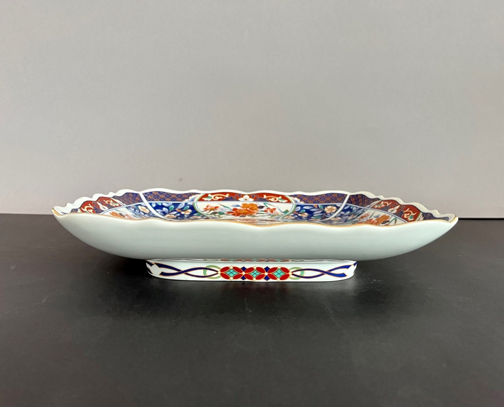 Large JAPANESE IMARI PLATE, Vintage Porcelain Serving Dish, Hand ...