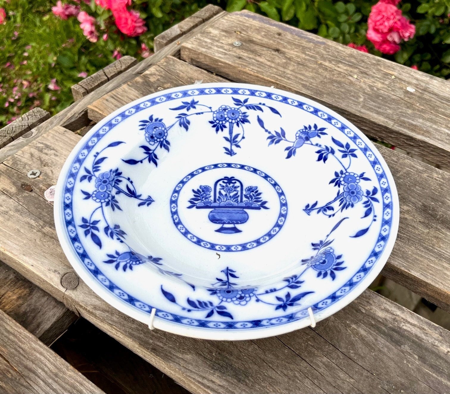 Antique Minton Plate Flow Blue English Transferware Blue - Etsy