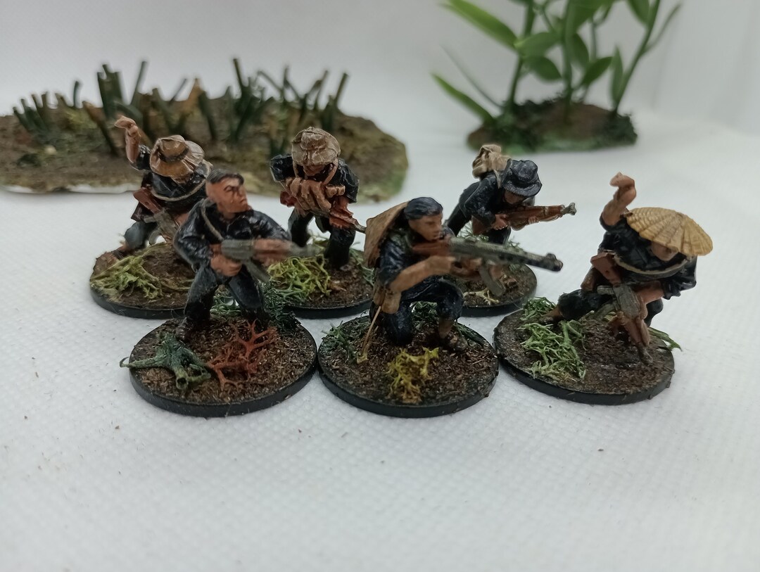 28mm Vietnam War Figures Painted VC Local Force X6 Squad 3 - Etsy