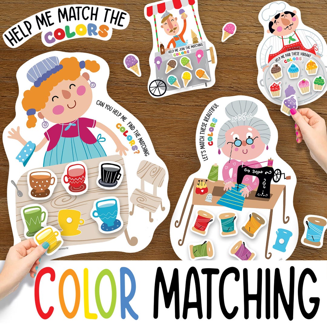 Color Matching Activity for Kids, Toddler Color Printables, Montessori ...