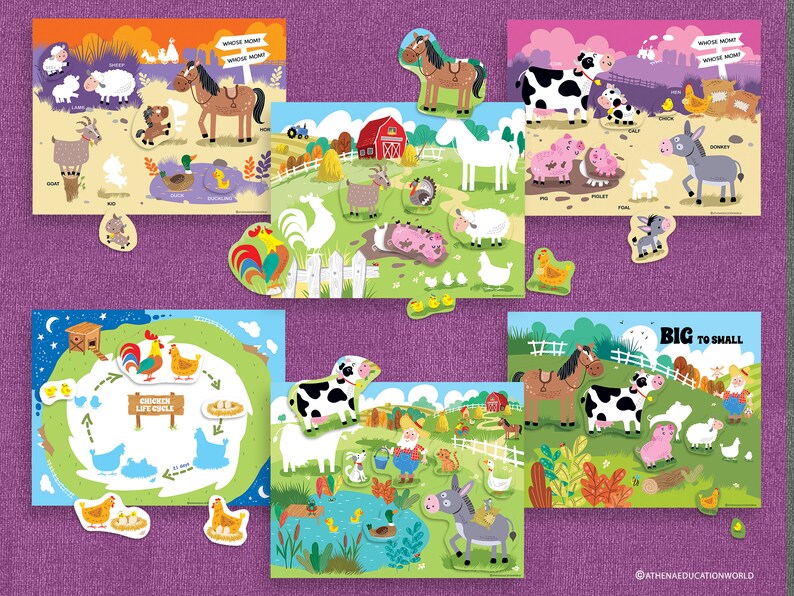 Farm Busy Book Printable Kids Farm Educational Activity Book - Etsy