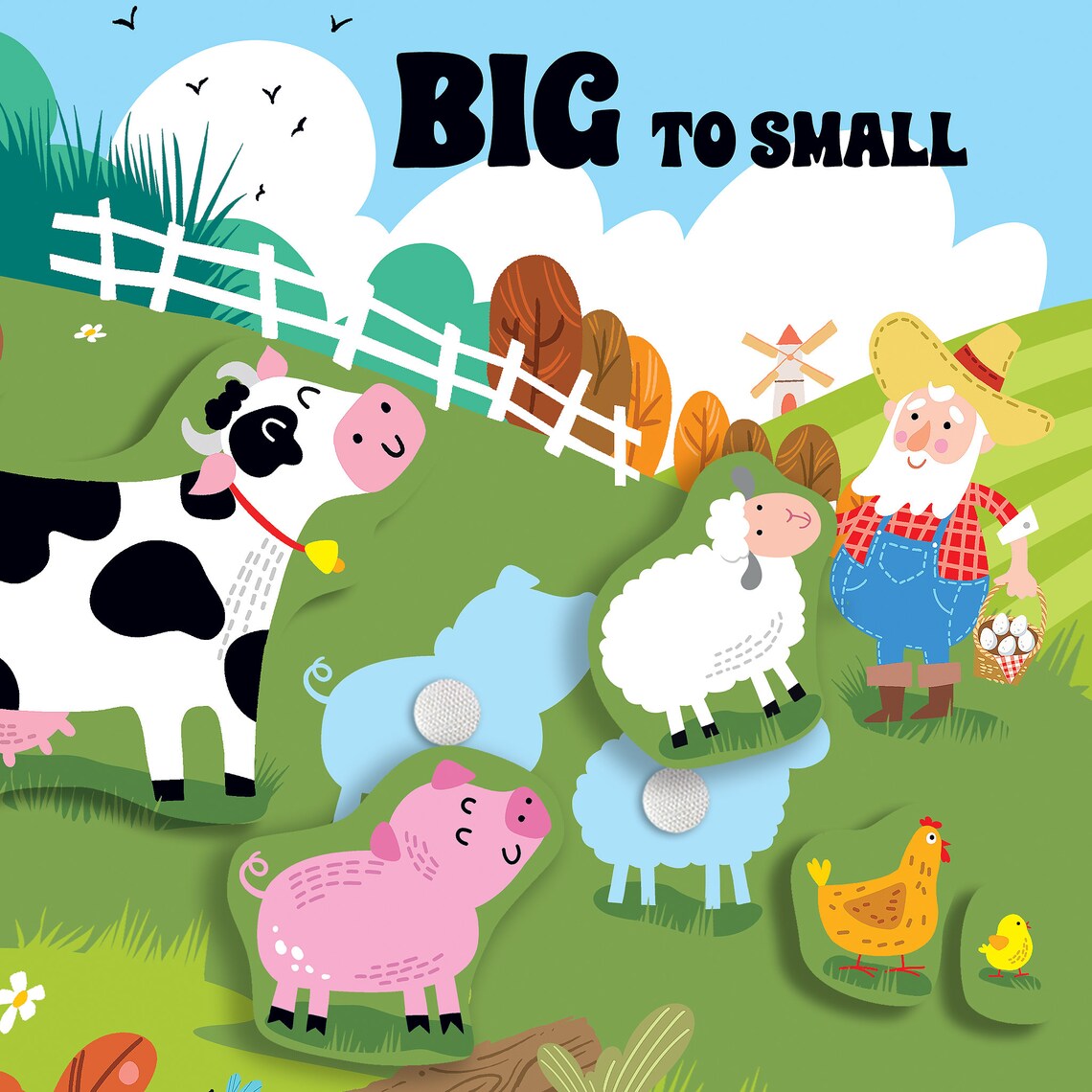 Farm Animals Shadow Matching Velcro Game Toddlers Shadow - Etsy