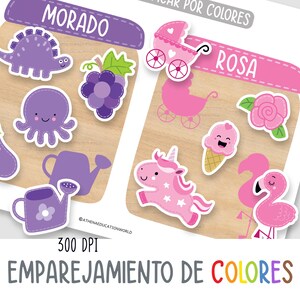 Spanish Color Matching Worksheets, Sorting Colors in Jars, Color ...