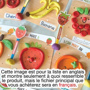 French Playdough Mats Fruits Printable,fun Activity for Kids,learn ...
