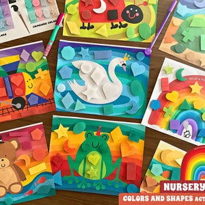 Art for Kids, Colors and Shapes Activity Book, Binder Game, Printable ...