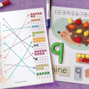 Counting and Numbers Play Dough Mats Printable Preschool Activities ...