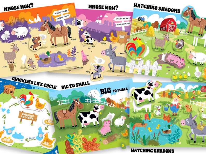 Farm Busy Book Printable Kids Farm Educational Activity Book - Etsy