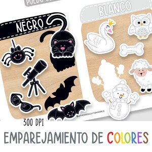 Spanish Color Matching Worksheets, Sorting Colors in Jars, Color ...