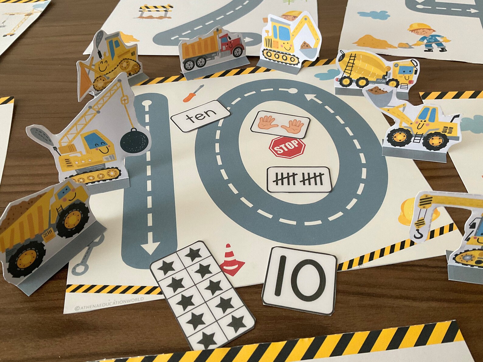 Construction Counting Busy Book, Number Tracing Activity, Printable 3D ...