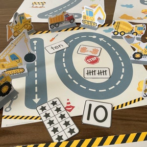 Construction Counting Busy Book, Number Tracing Activity, Printable 3D ...
