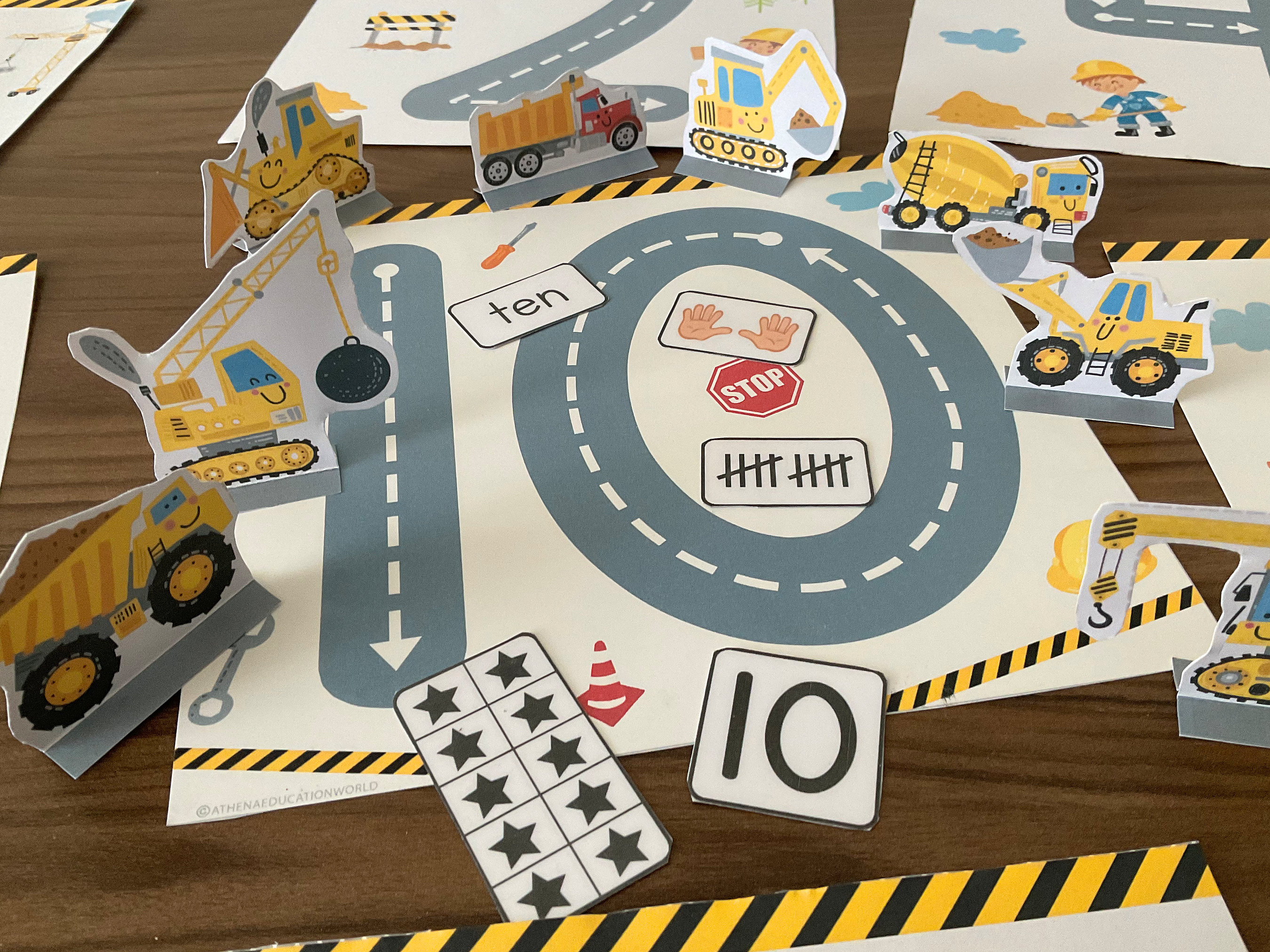 Construction Counting Busy Book, Number Tracing Activity, Printable 3D ...