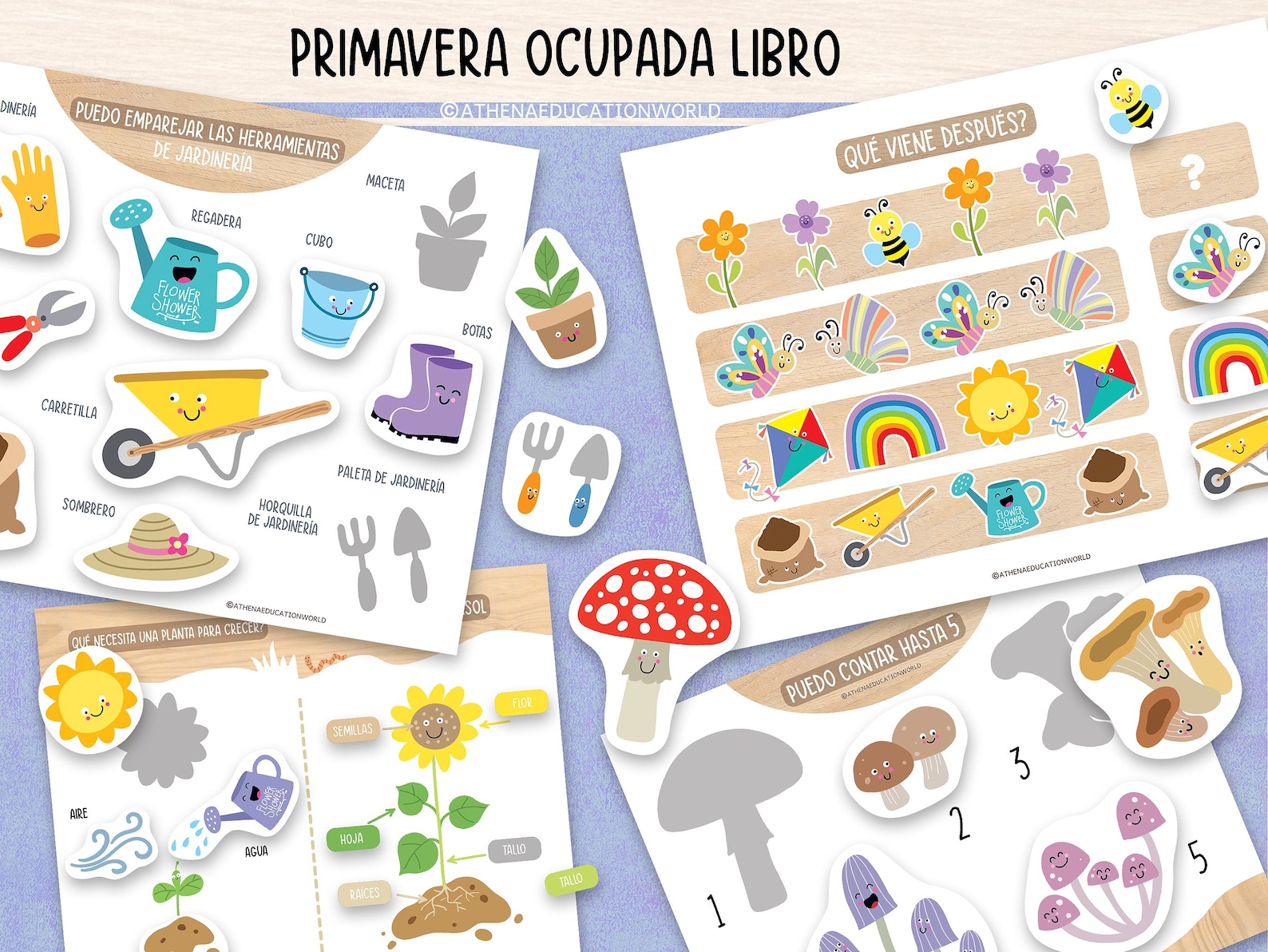 Spanish Spring Busy Book for Toddler,printable Preschool Learning ...