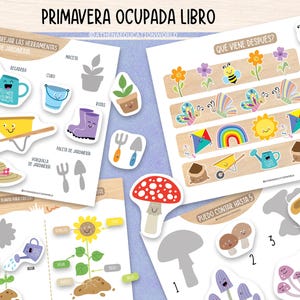 Spanish Spring Busy Book for Toddler,printable Preschool Learning ...