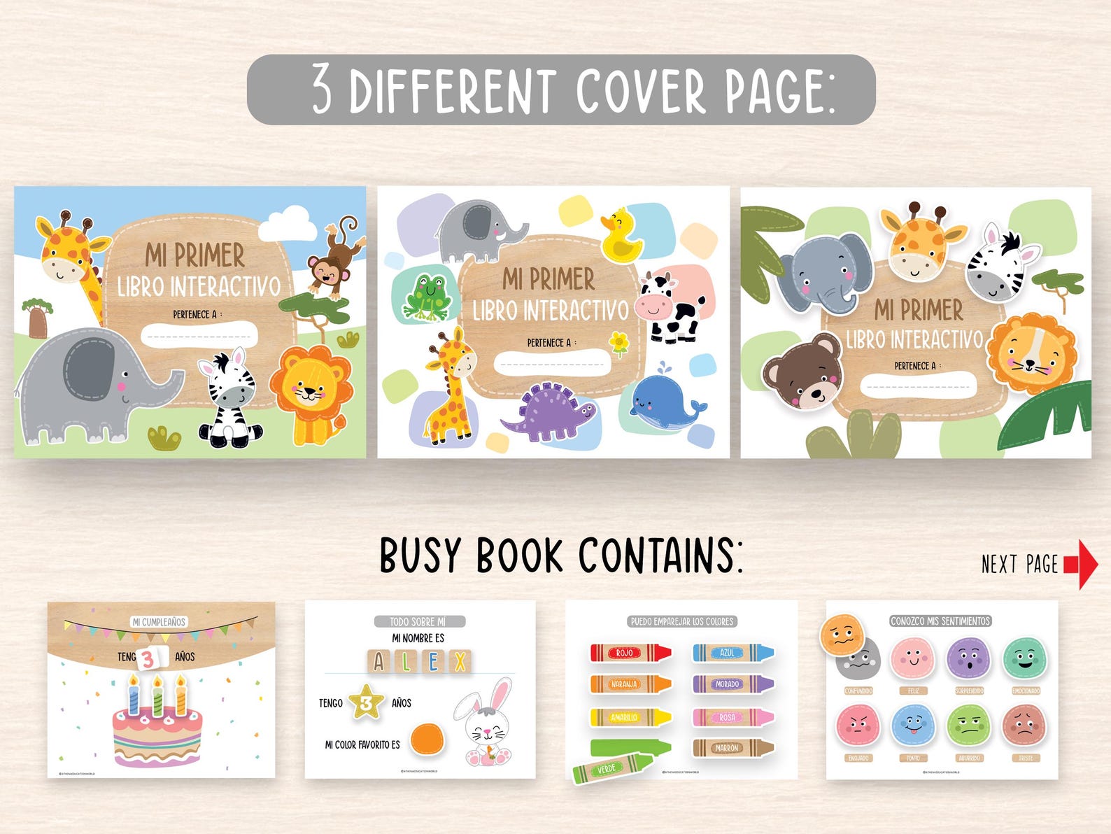 Spanish Busy Book Printable,toddler Learning Binder,homeschool ...