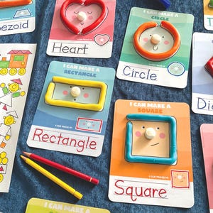 Shapes Playdough Mats, Toddler Preschool Kindergarten Play Dough Mat ...