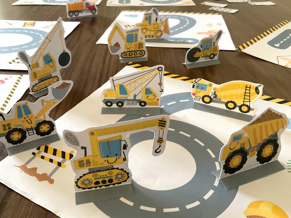 Construction Counting Busy Book, Number Tracing Activity, Printable 3D ...