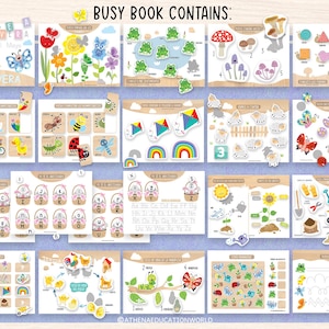 Spanish Spring Busy Book for Toddler,printable Preschool Learning ...