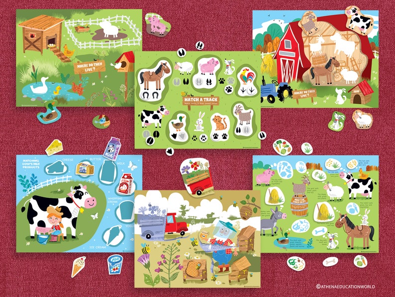 Farm Busy Book Printable Kids Farm Educational Activity Book - Etsy