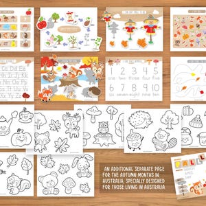 Fall Busy Book Printable, Autumn Learning Binder for Toddlers ...