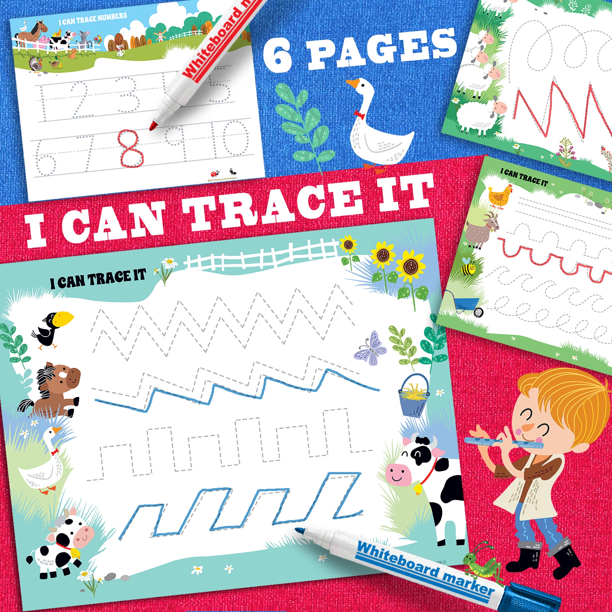 Pre Handwriting Line Tracing Worksheetspreschool Printable - Etsy