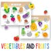 Cute Fruits and Vegetables Sorting Worksheet, Fruits and Vegetable ...