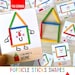 Popsicle Stick Shapes Activity,fun Learning Toddler Activity,preschool ...