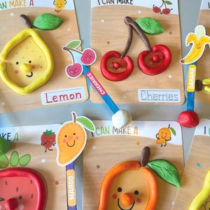 Playdough Mats Fruits Printable, Fun Activity for Kids, Learn Fruits ...