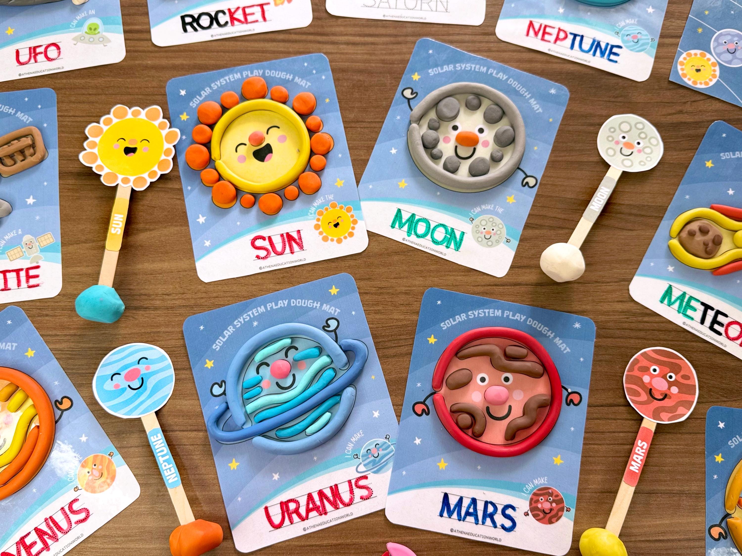 Solar System Play Dough Mats, Space Education Preschool Curriculum ...
