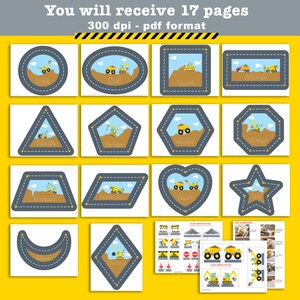 Construction Shapes Activity, Shapes Printable Worksheet, Learning ...