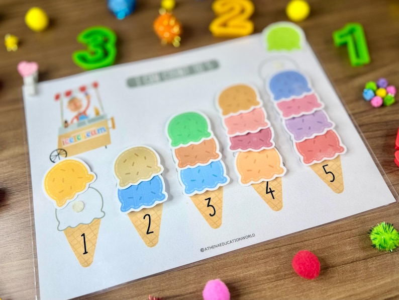 Montessori Counting Worksheet, Number Tracing Activity, Homeschool Math ...