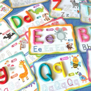 Alphabet Playdough Mats for Kids, Toddler Letter Tracing Mats ...
